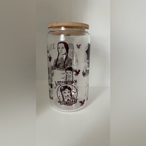 Other | Wednesday Addams Glass Tumbler | Poshmark
